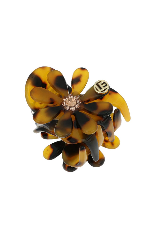 L. Erickson Lane Claw Clip | Floral Crystal Accent — France Luxe