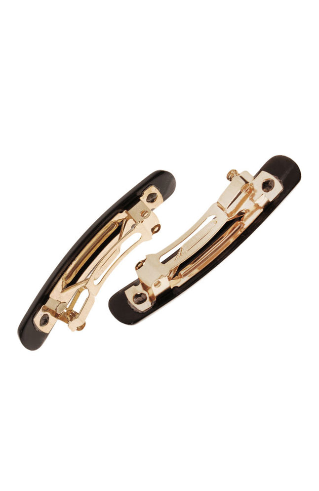 Mini Rectangle Barrette Pair | France Luxe