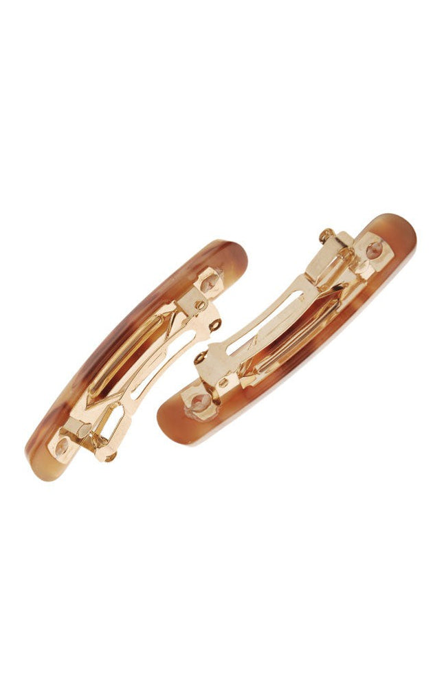 Mini Rectangle Barrette Pair - Classic — France Luxe