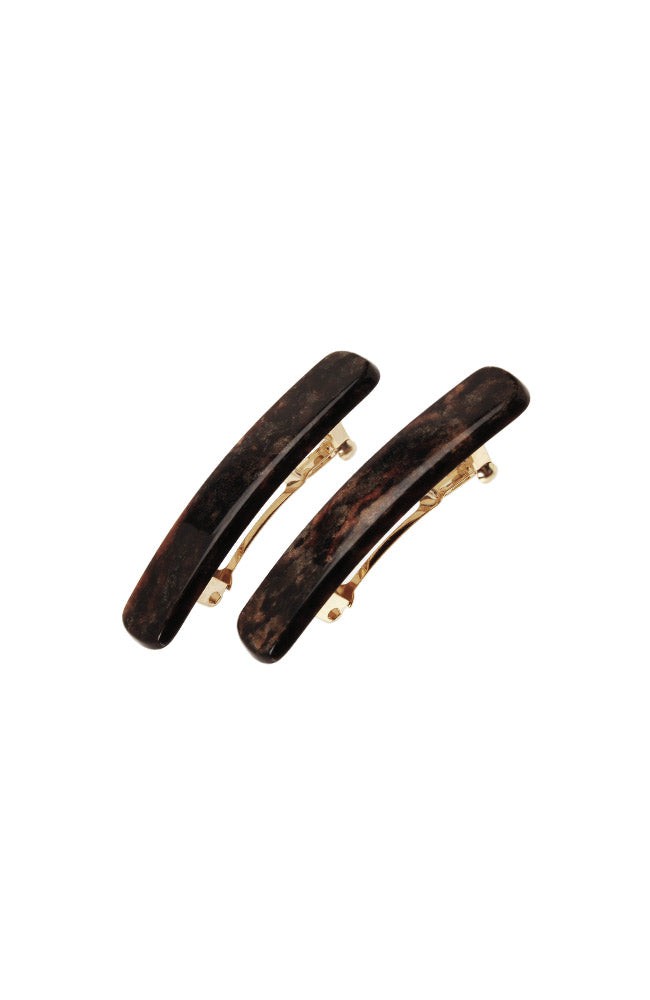 Mini Rectangle Barrette Pair - Classic — France Luxe
