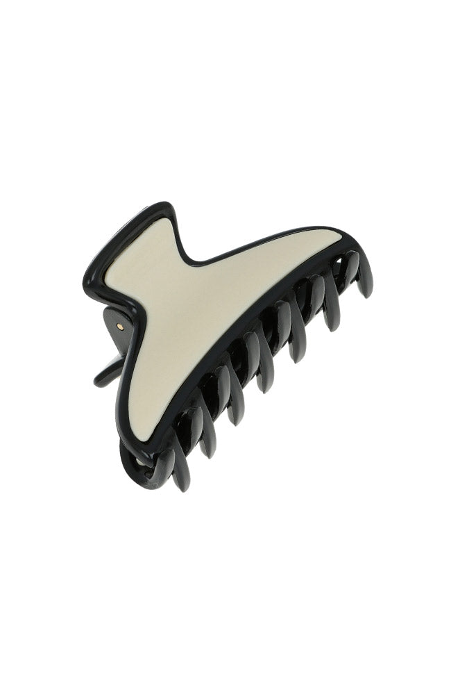 Small Claw Clip, Black & Ivory Maybell Mini Jaw | France Luxe