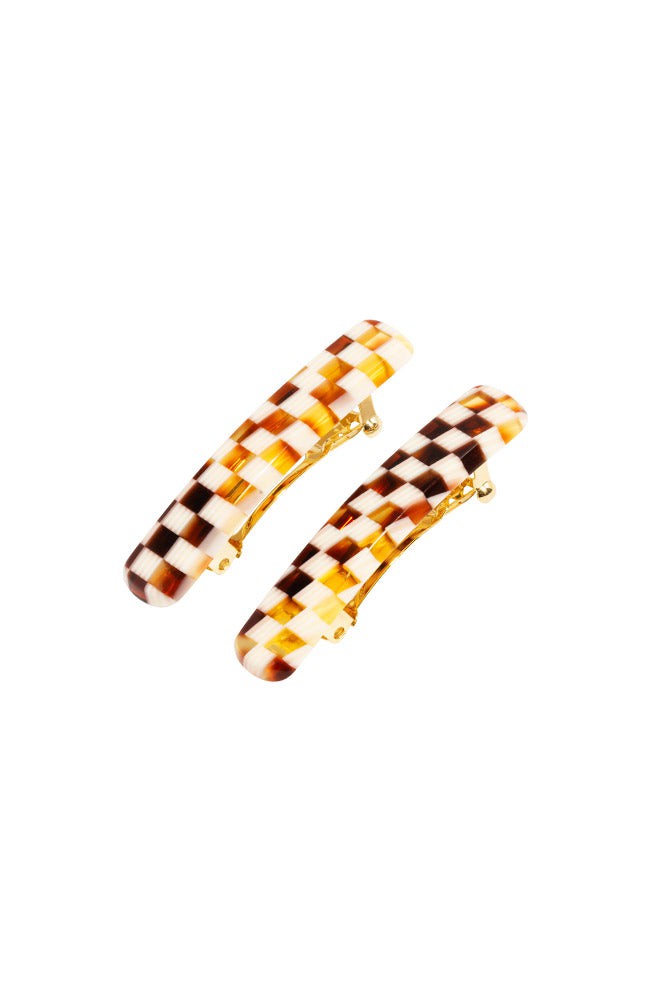 Mini Rectangle Barrette Pair - Classic — France Luxe