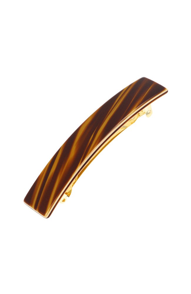 Classic Rectangle Barrette, Tiger French Hair Clip | France Luxe
