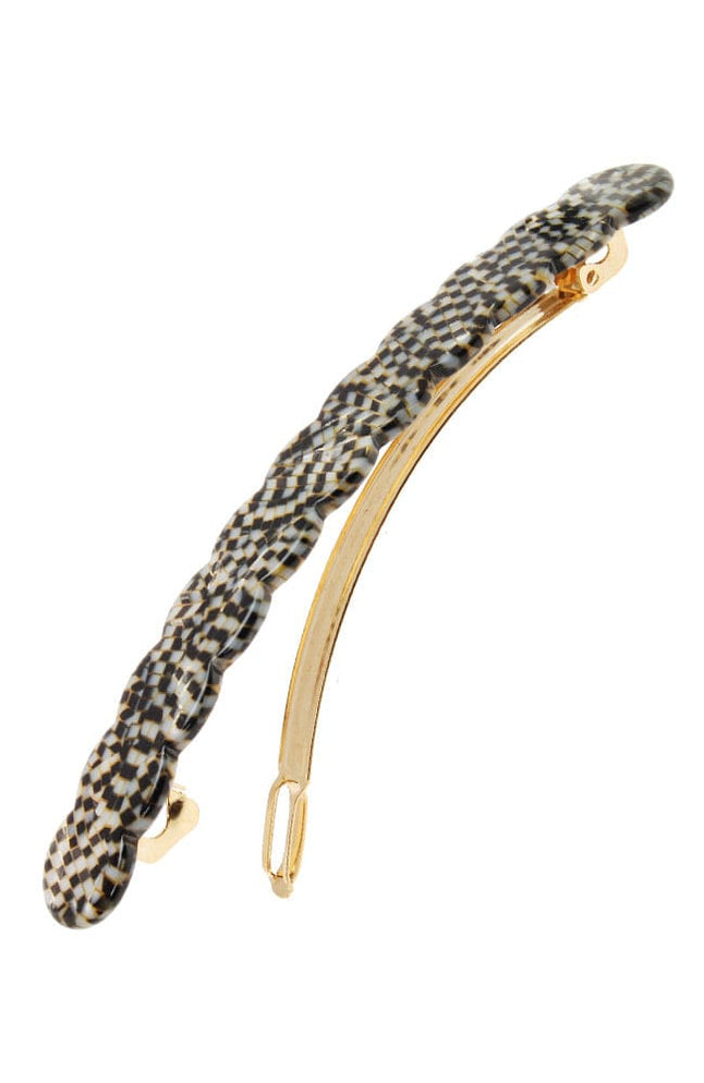 Scalloped Long and Skinny Barrette - Classic — France Luxe