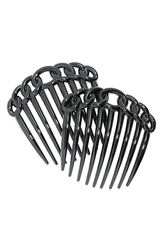 Chain Link Side Comb Pair, Classic Colors | France Luxe